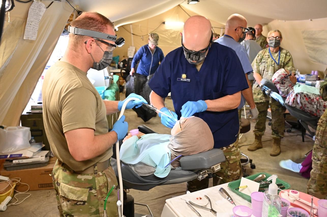 The Humanitarian Civic Assistance (HCA) field hospital in Rasmouka ...
